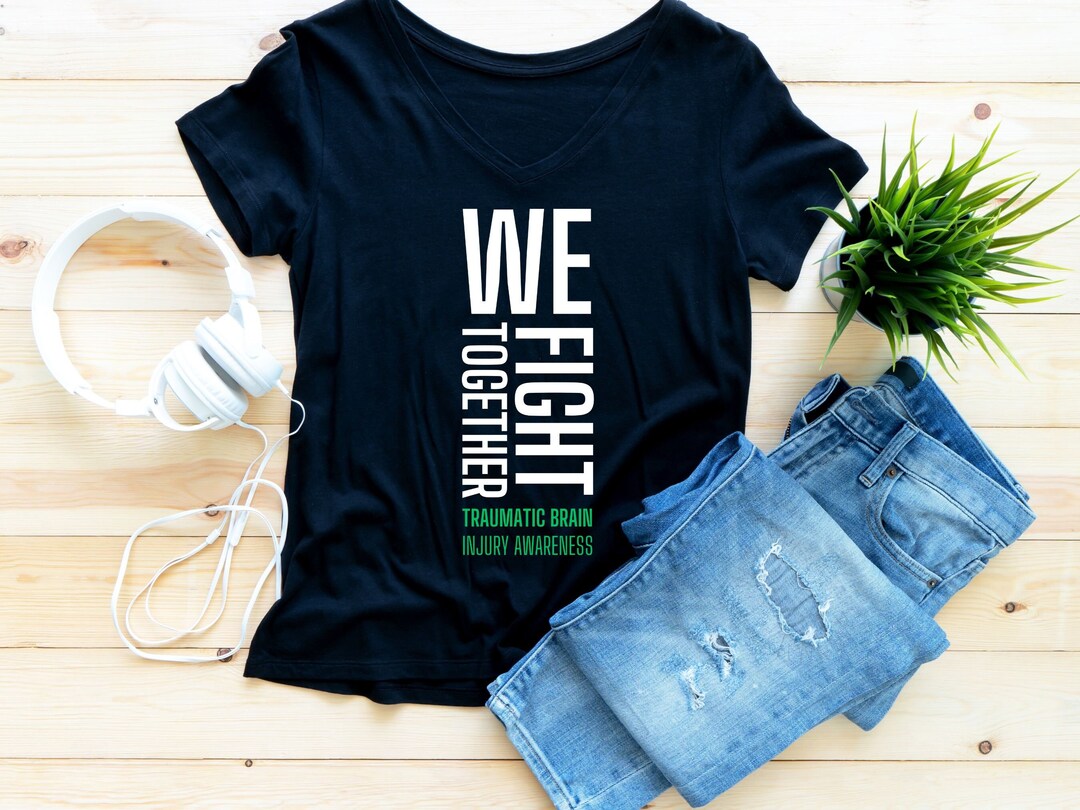 We Fight Together Traumatic Brain Injury Awareness Green Ribbon TBI ...