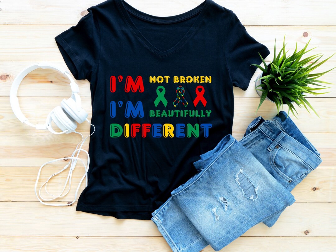 I Am Not Broken I Am Beautifully Different Puzzle Ribbon Autism ...