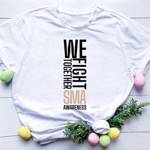 We Fight Together SMA Awareness Cream Ribbon Spinal Muscular Atrophy ...