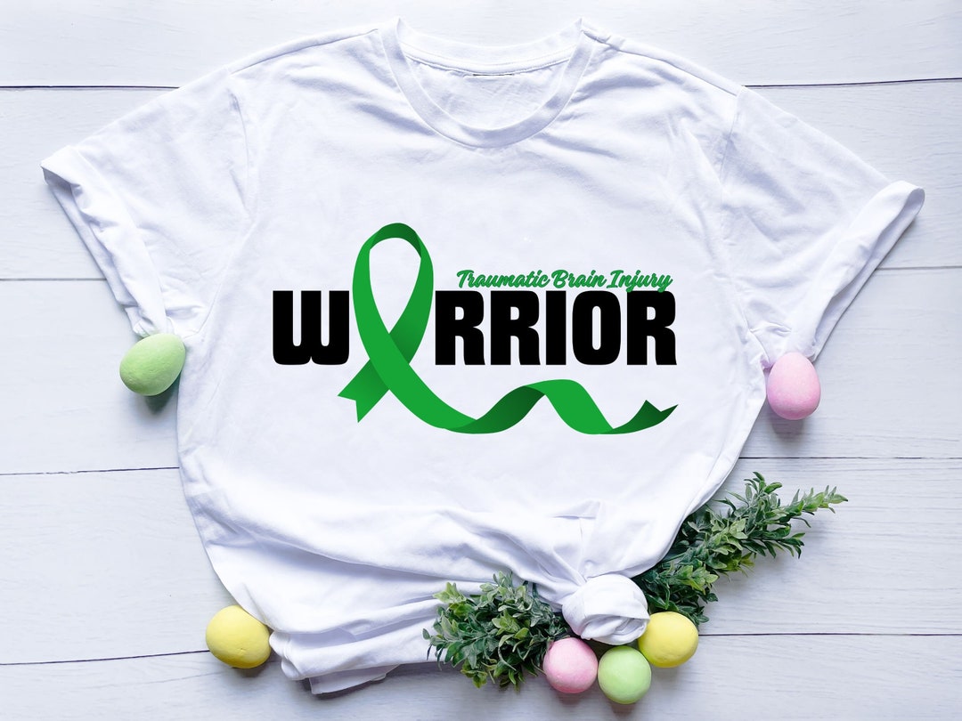 Traumatic Brain Injury Warrior Green Ribbon TBI Awareness TBI Support ...