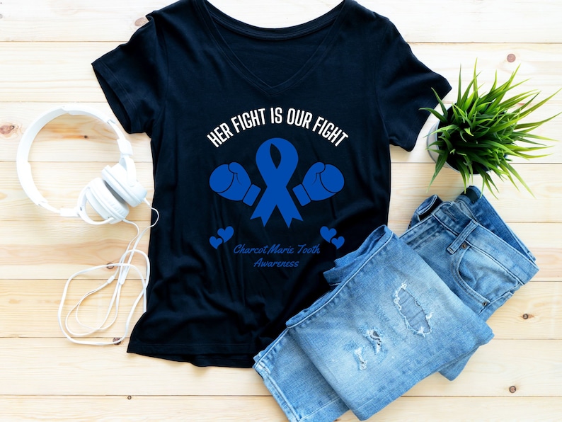 Her Fight is Our Fight Charcot Marie Tooth Awareness Blue Ribbon ...