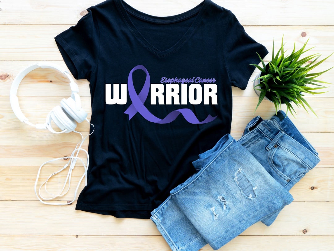 Esophageal Cancer Warrior Periwinkle Ribbon Esophageal Cancer Survivor ...