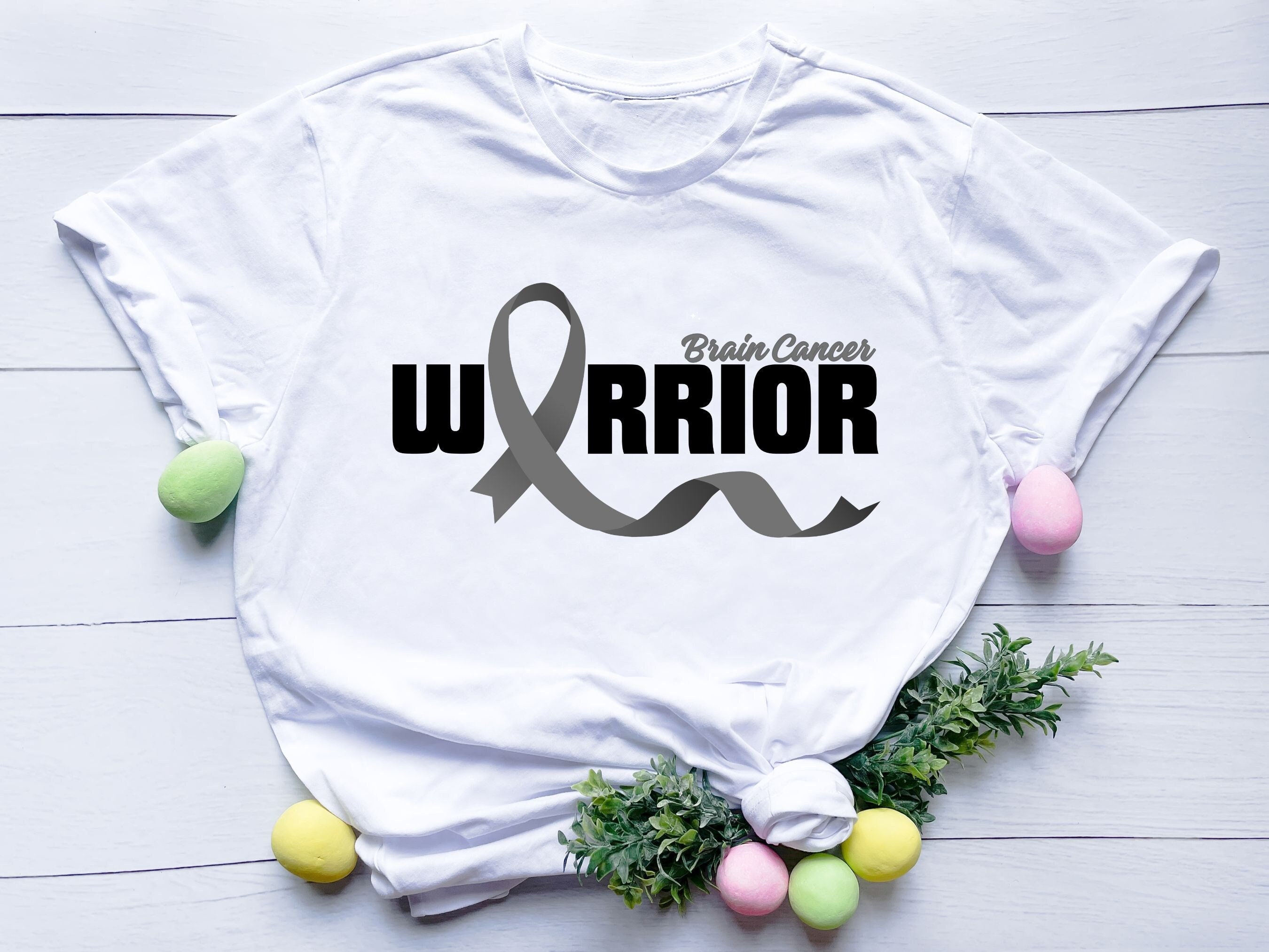 Brain Cancer Warrior Gray Ribbon Brain Tumor Glioblastoma Brain Cancer ...