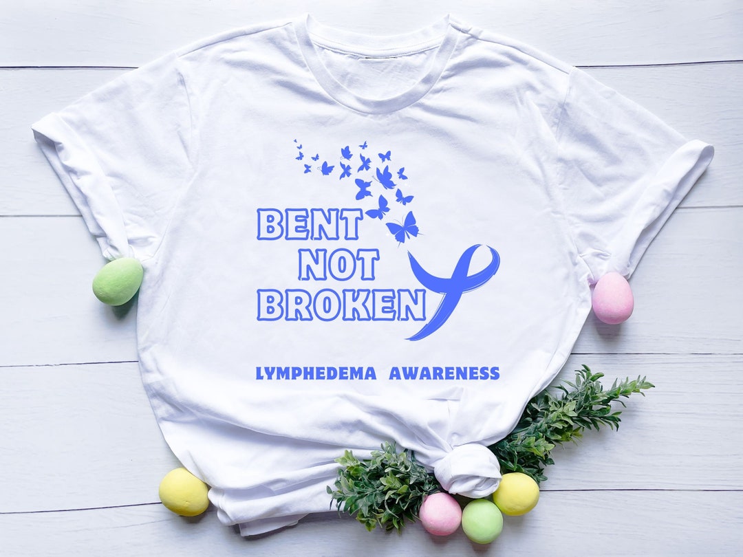 Bent Not Broken Lymphedema Awareness Lymphedema Light Blue Ribbon Svg ...