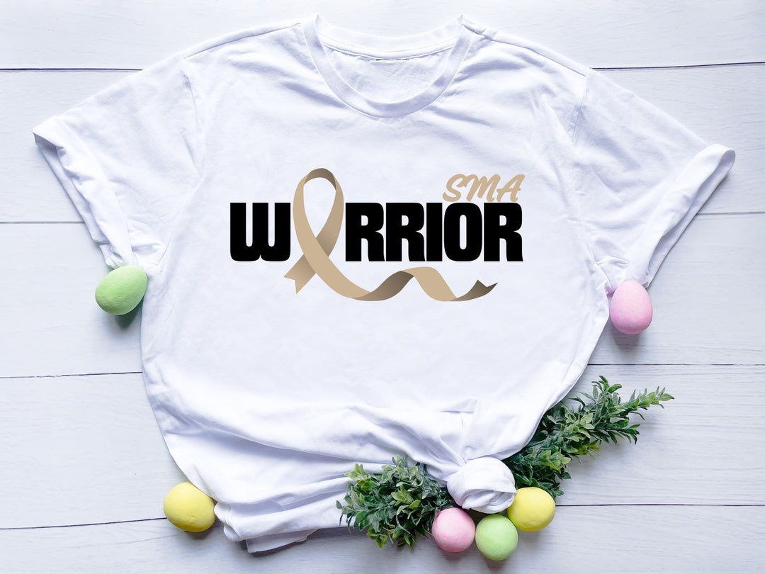 SMA Warrior Cream Ribbon Spinal Muscular Atrophy Aware SMA Warrior ...