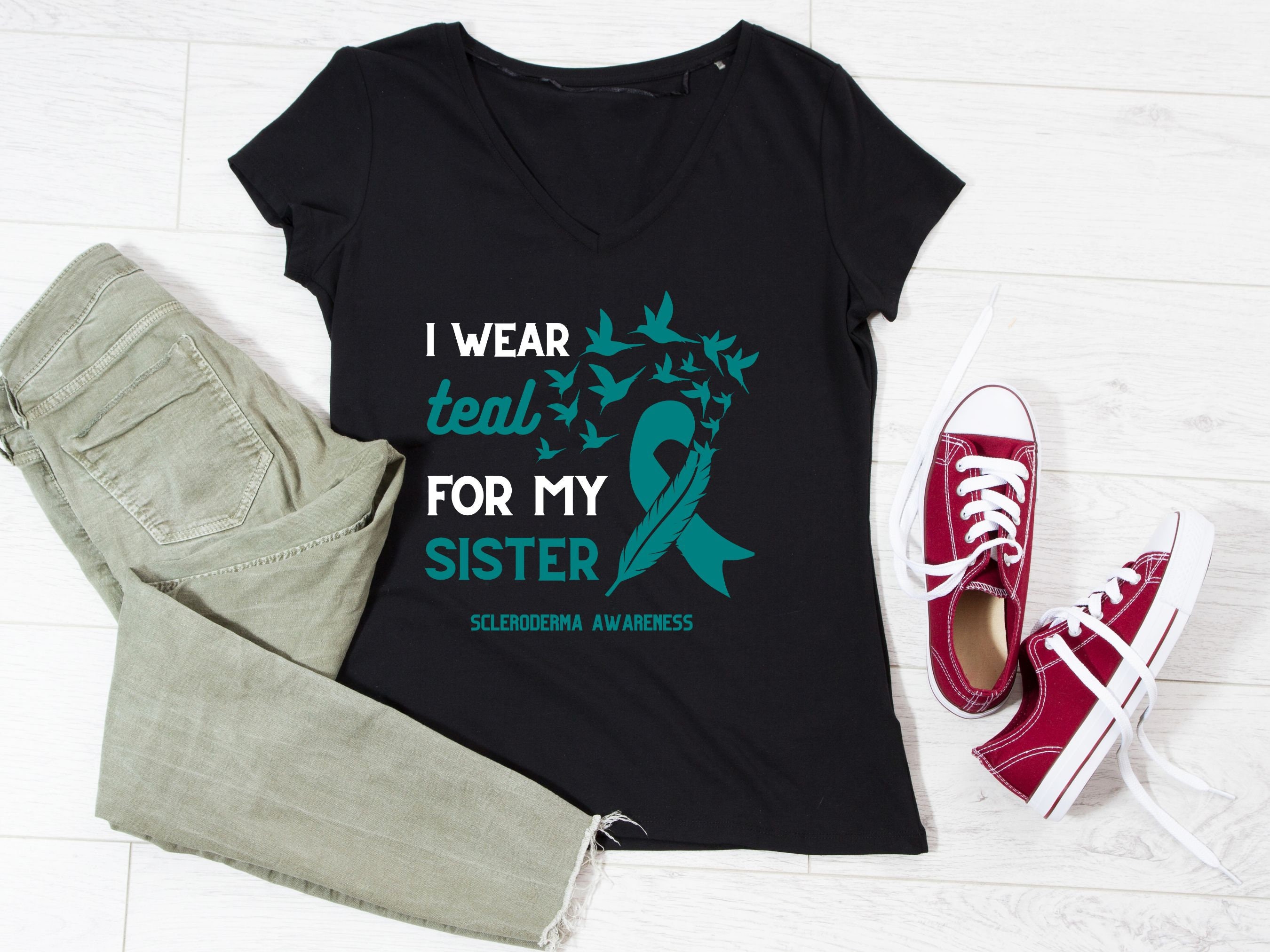 I Wear Teal for My Sister Scleroderma Awareness Svg Png - Etsy