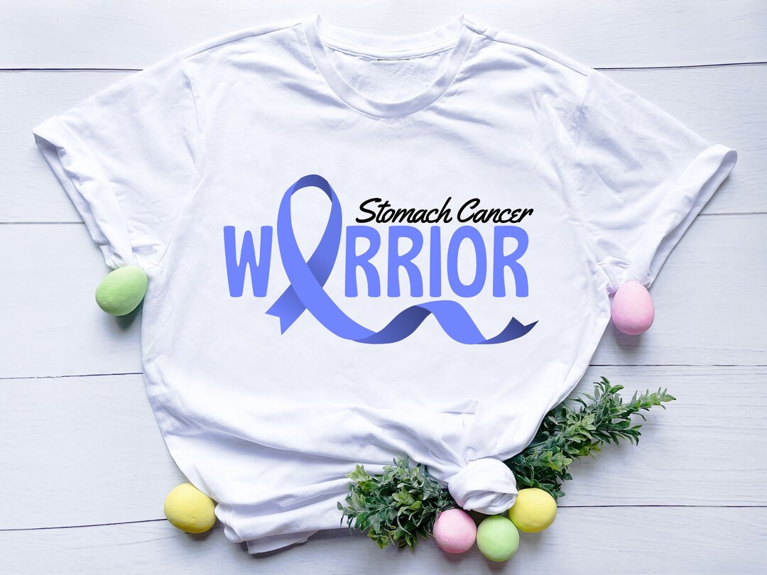 Stomach Cancer Warrior Stomach Cancer Awareness Periwinkle Ribbon ...