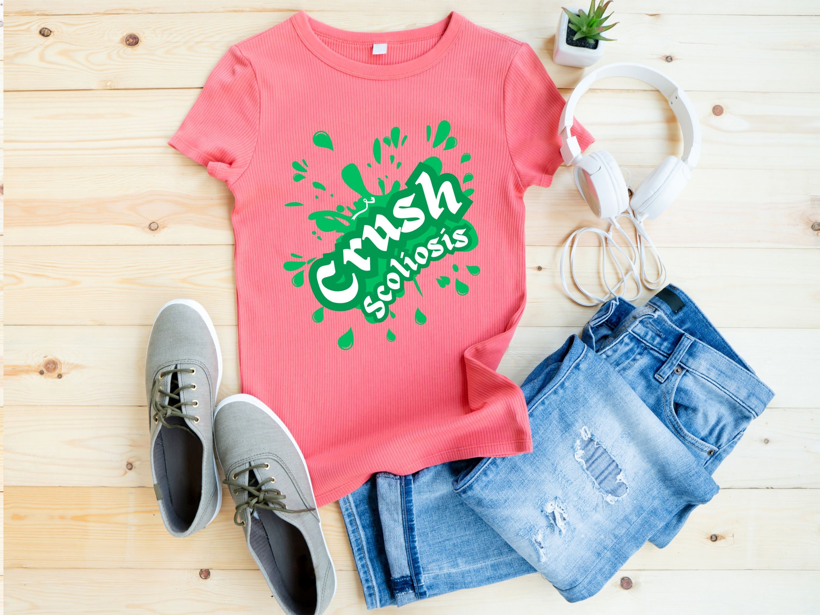 Crush Scoliosis Green Ribbon Scoliosis Awareness Spine Disorder Warrior ...