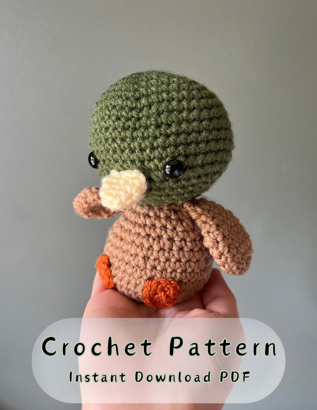 Lil' Mallard Crochet PATTERN - Instant PDF Mallard Duck Amigurumi ...
