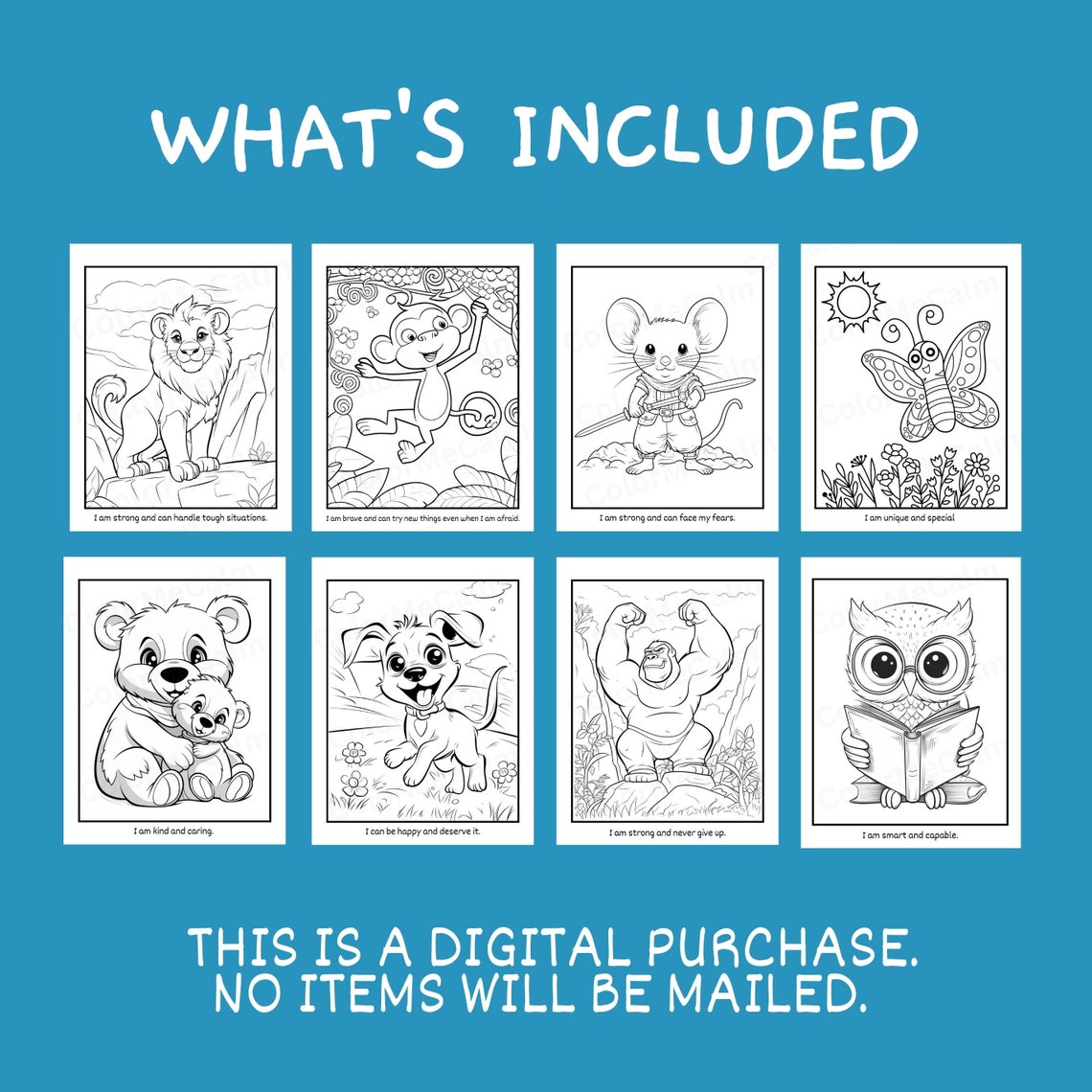 Kids Affirmation Coloring Pages Printable Coloring Pages for Kids ...