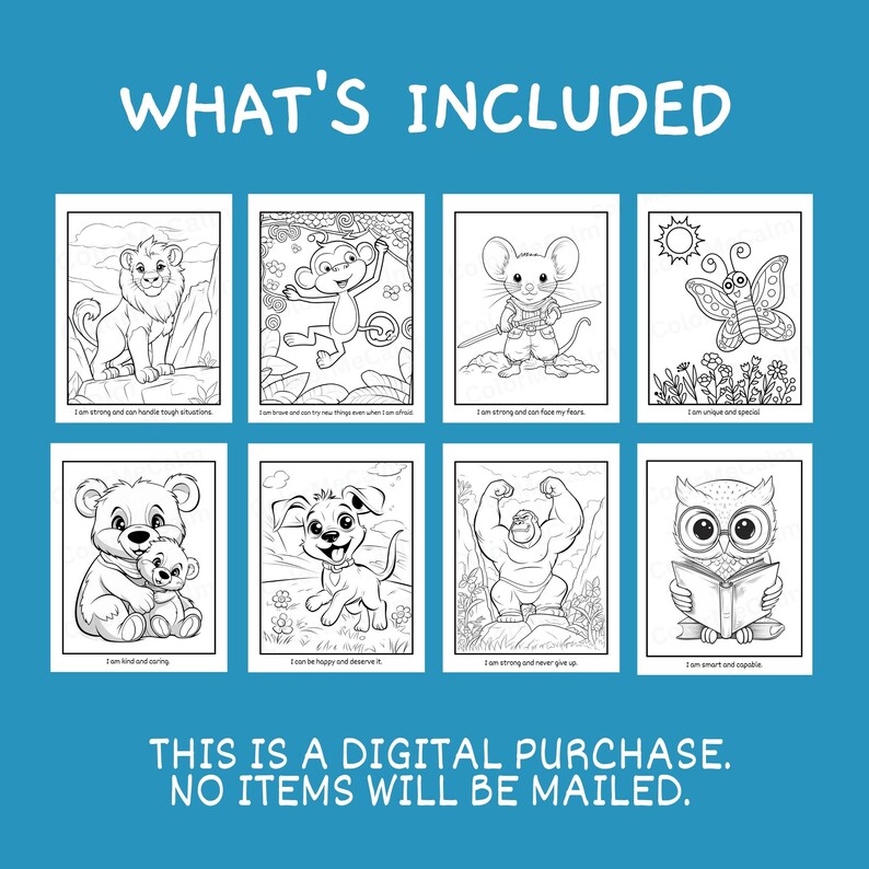 Kids Affirmation Coloring Pages Printable Coloring Pages for Kids ...