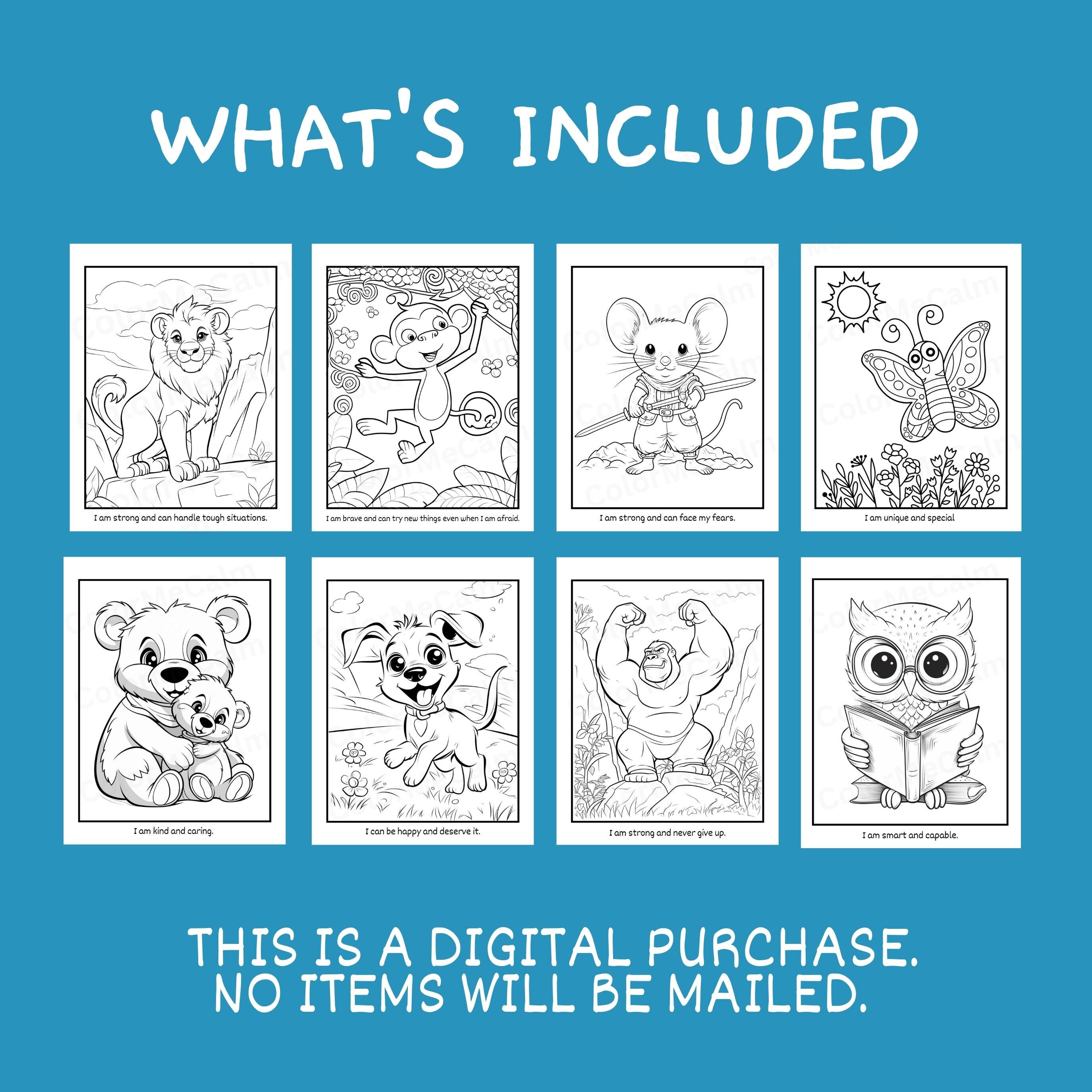 Kids Affirmation Coloring Pages Printable Coloring Pages for Kids ...