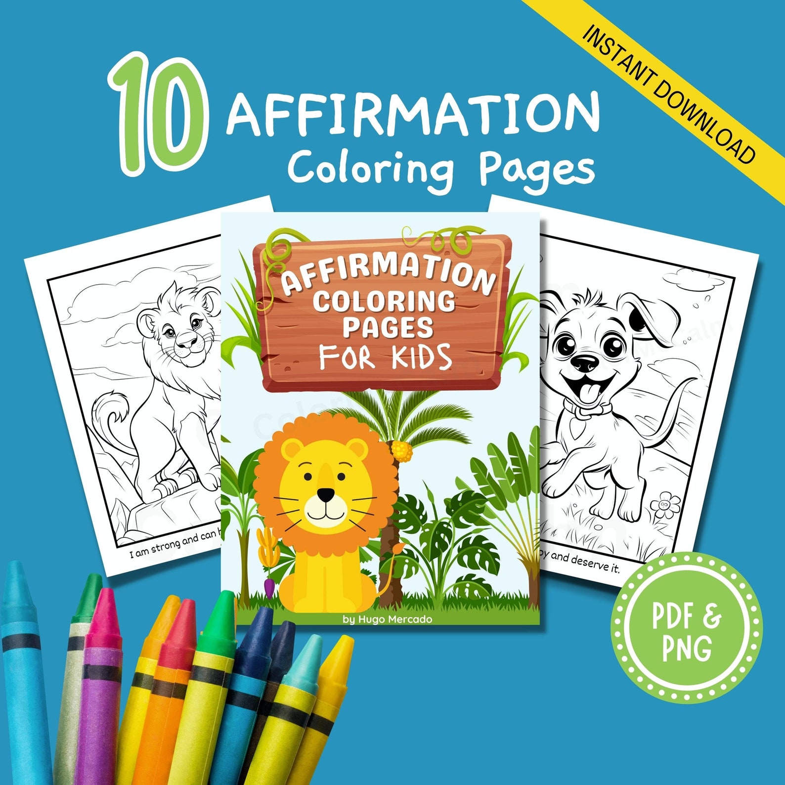 Kids Affirmation Coloring Pages Printable Coloring Pages for Kids ...