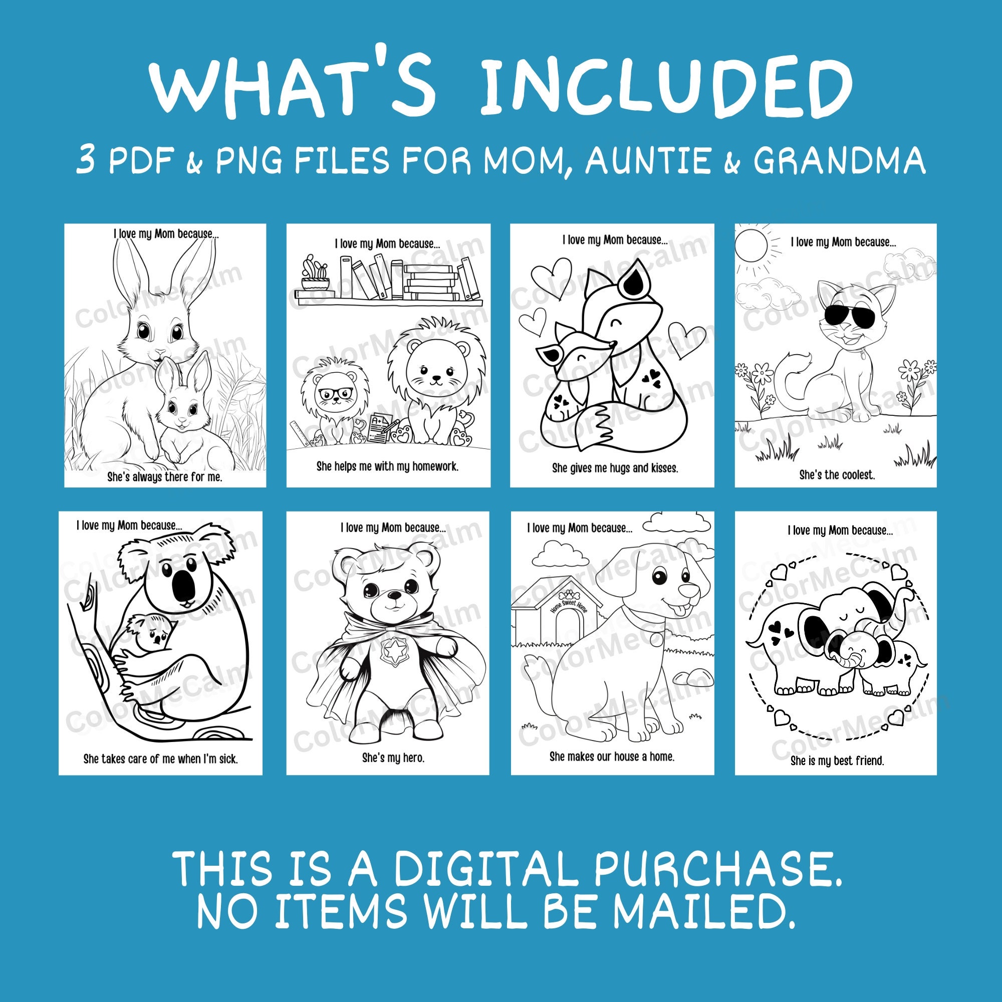 Printable Mother's Day Coloring Pages for Kids | I Love My Mom Coloring ...