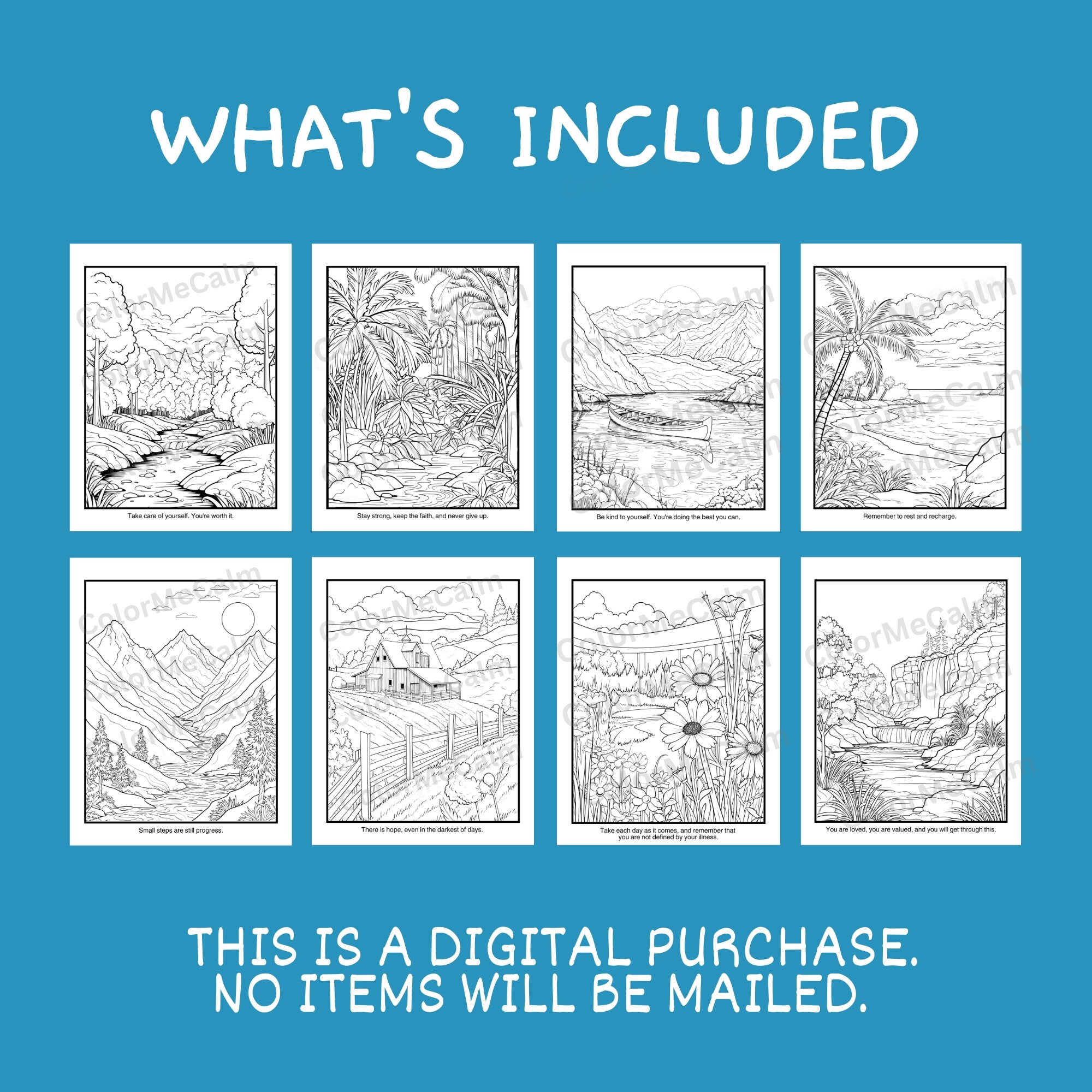 Printable Coloring Pages for Those Going Through Illness Landscape ...