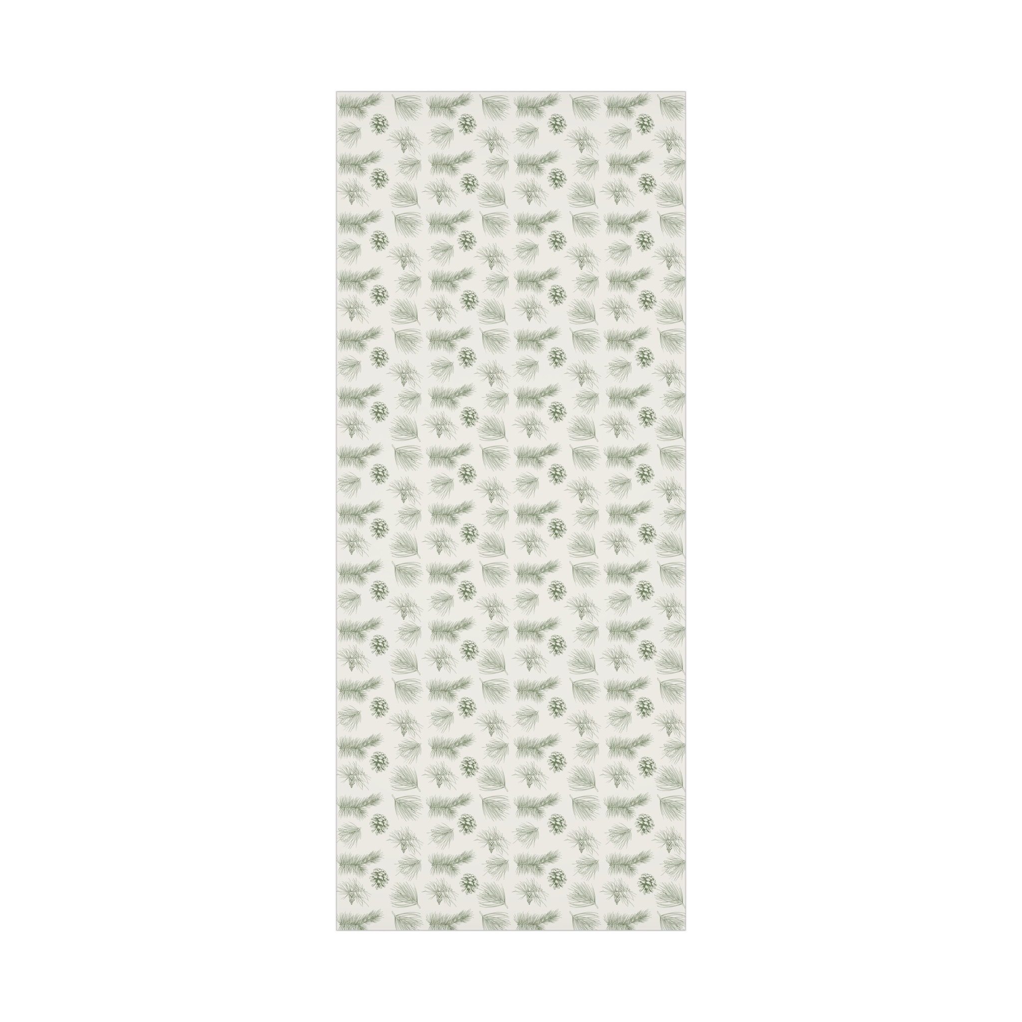Sage Green Pine Tree Christmas Wrapping Paper Matte & Satin Finish ...