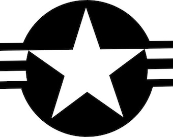 Air Force Aircraft Decal - Insignia USAF Military Star and Bars - Air ...