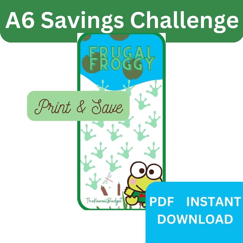 Frugal Froggy Savings Challenge - Etsy