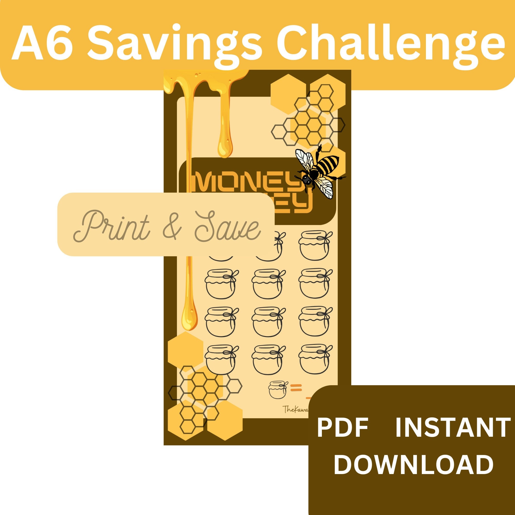 Money Honey Bee Savings Challenge - Etsy