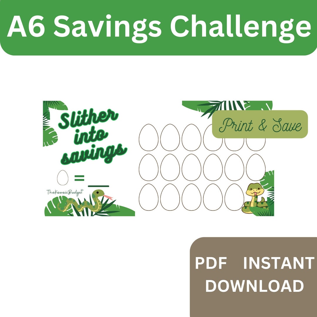 Slither Into Savings Snake Challenge - Etsy