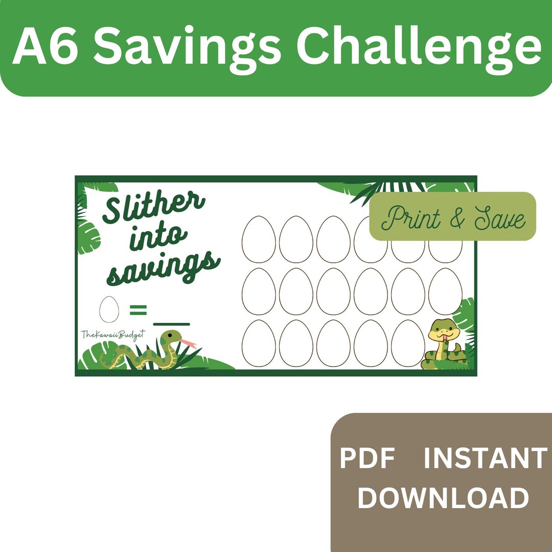 Slither Into Savings Snake Challenge - Etsy
