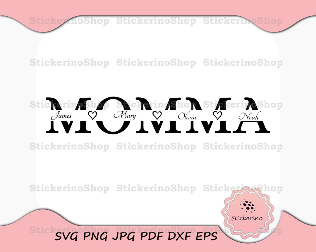 Momma Monogram SVG, Momma Split Image, Momma Outline, Family Reunion ...
