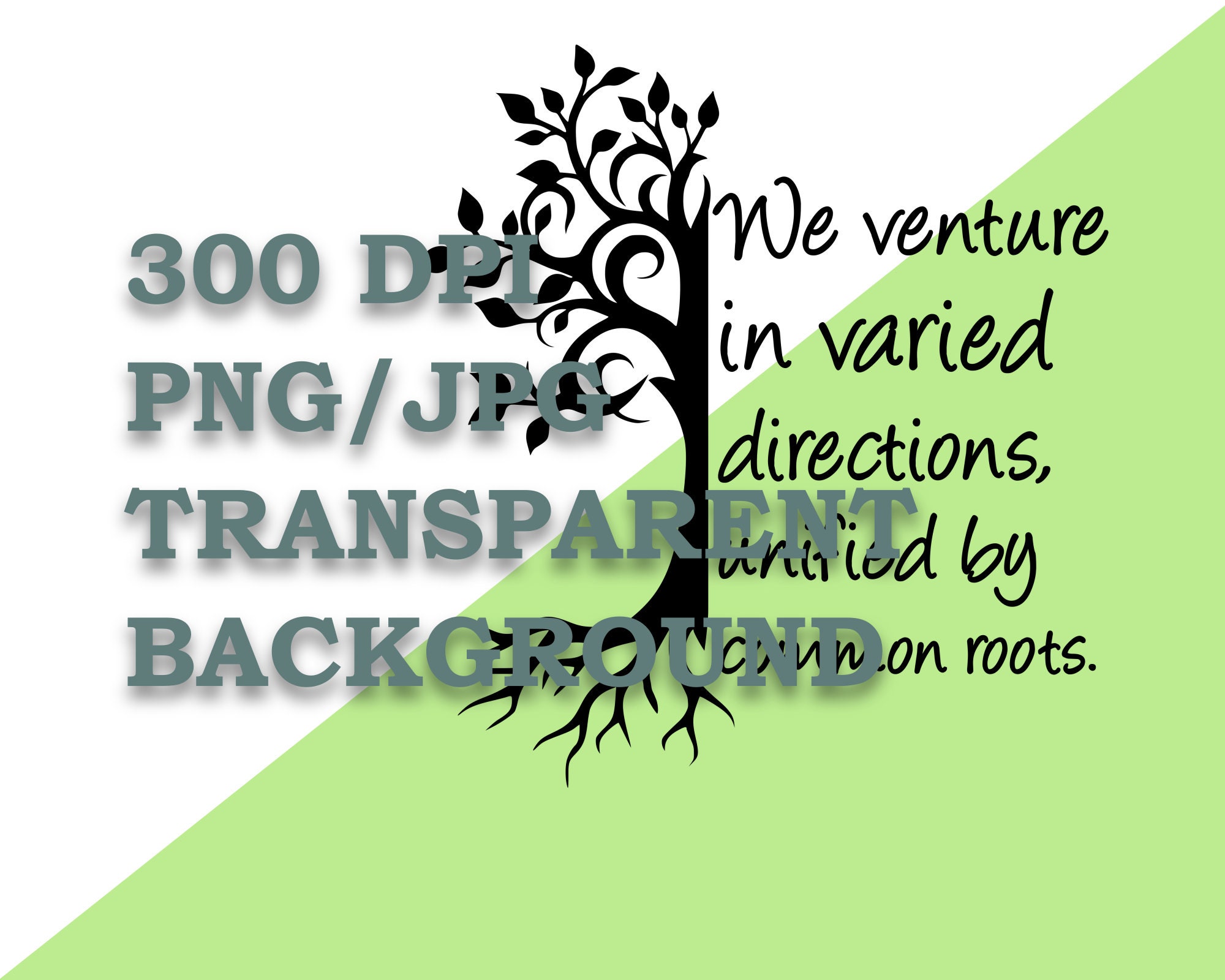 Half Family Tree With Quote SVG Black Tree With Branches Vector Graphic ...