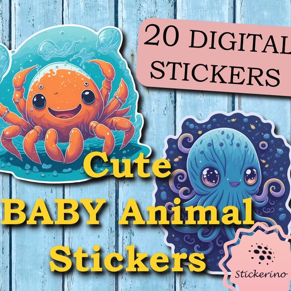 Ocean Creatures Stickers - Etsy