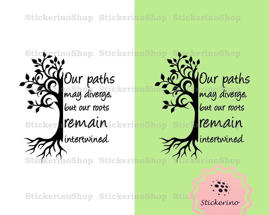 Love Spreading Half Family Tree SVG File Black Tree With Roots ...