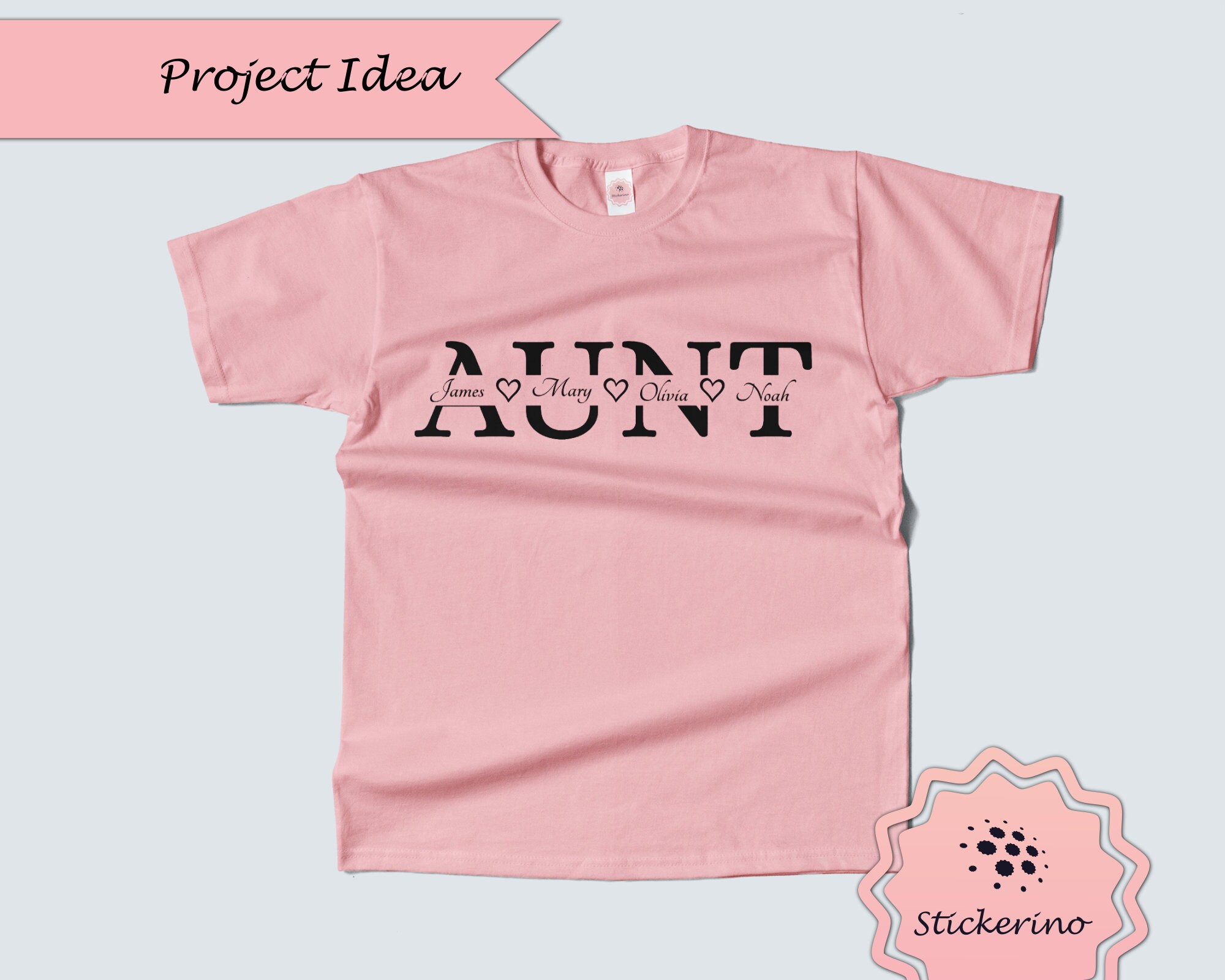 Aunt Monogram SVG Aunt Split Image Aunt Outline Family Reunion Gift ...