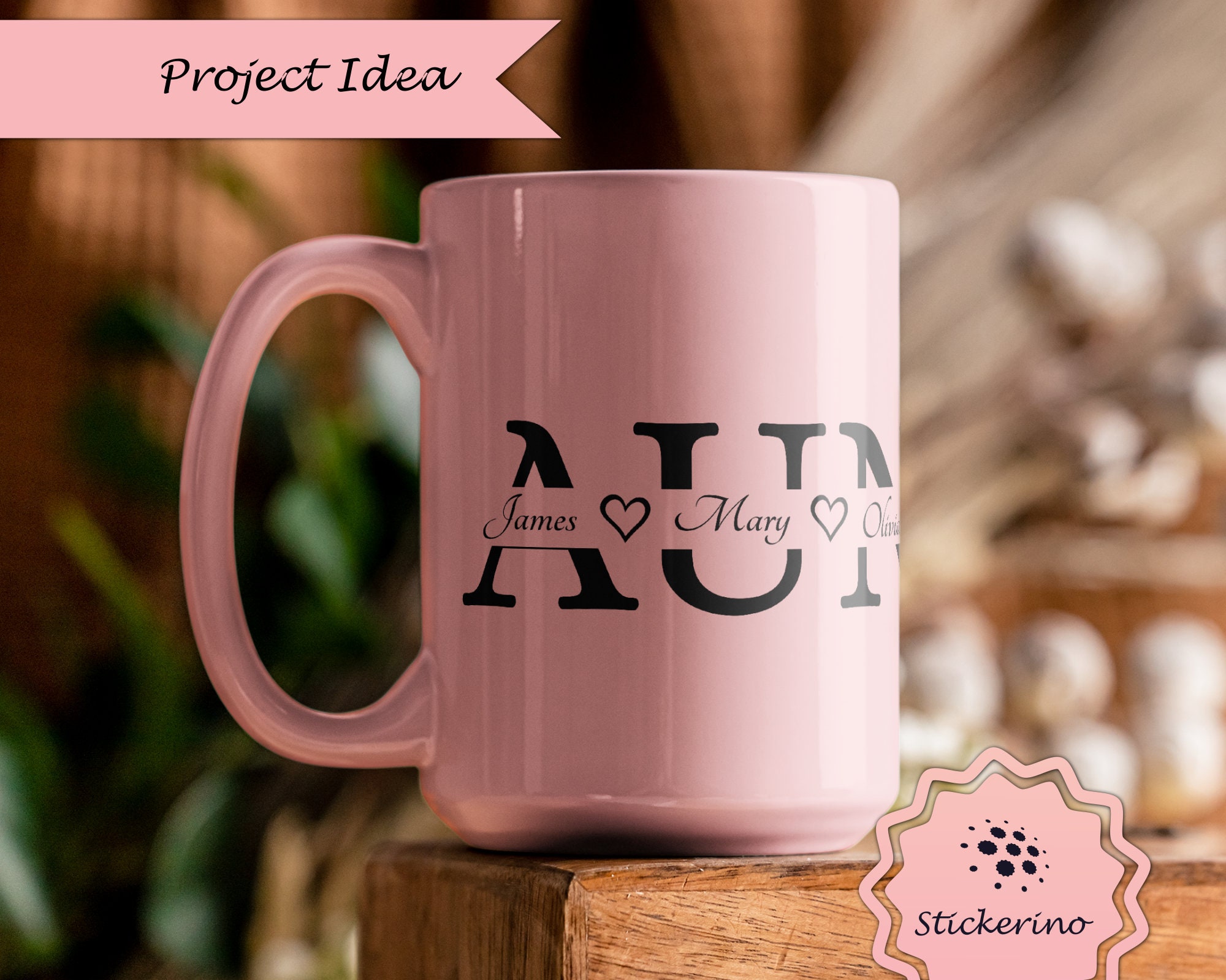 Aunt Monogram SVG, Aunt Split Image, Aunt Outline, Family Reunion Gift ...