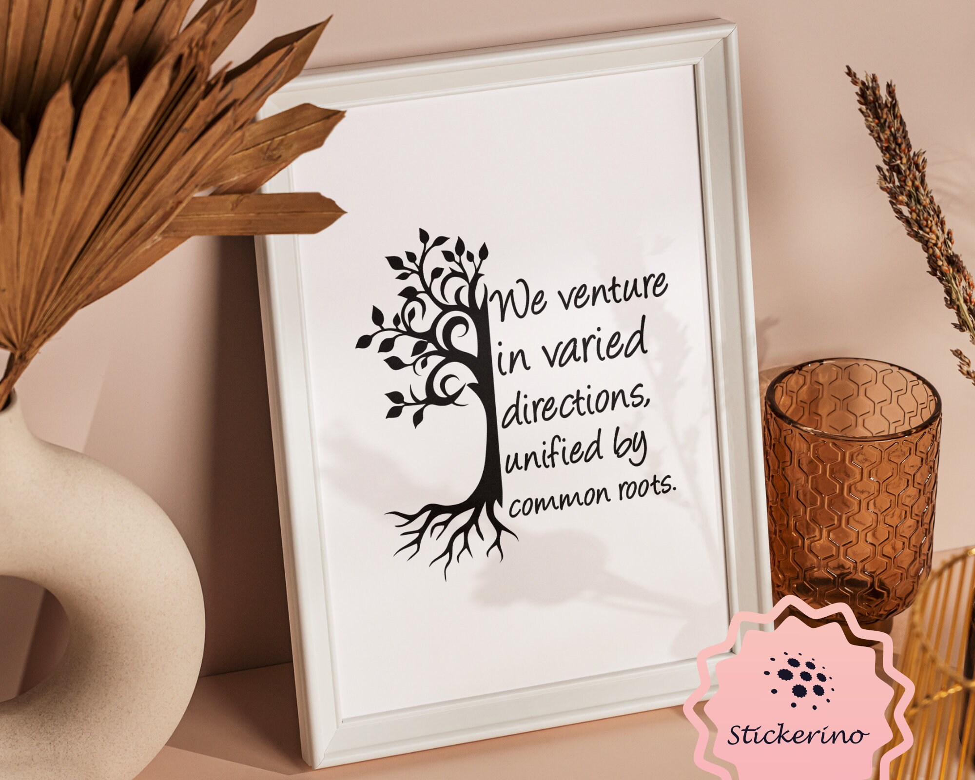 Half Family Tree With Quote SVG Black Tree With Branches Vector Graphic ...