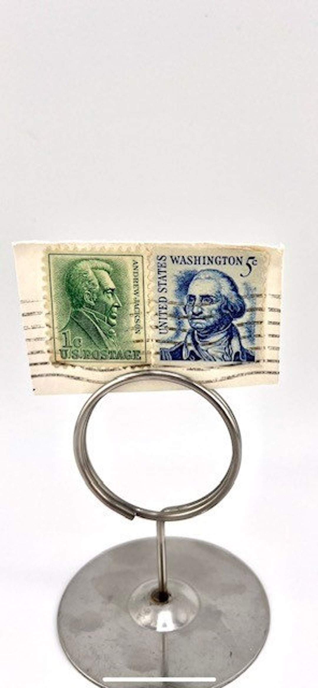 RARE Andrew Jackson 1 Cent Stamp and George Washington Blue 5 Cent ...