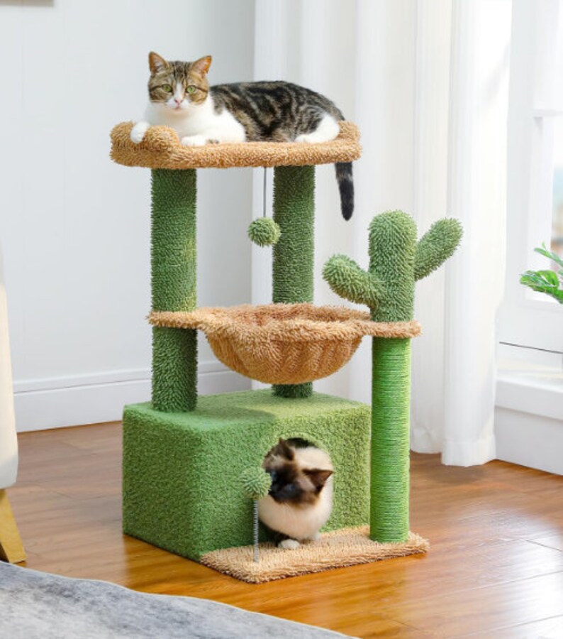 Cat Tree Cat Tower For Indoor Cats With Large Cat Condo Cat