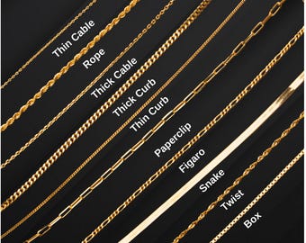 GOLD Chain Necklaces Layering Necklace Vine Chain Twist Chain Dainty ...