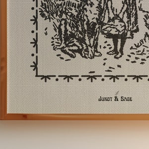 Cozy Cottage Wall Art Poster Embroidery Wall Art Printable Embroidery ...