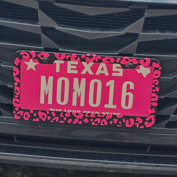 Cheetah License Plate Frame - Etsy
