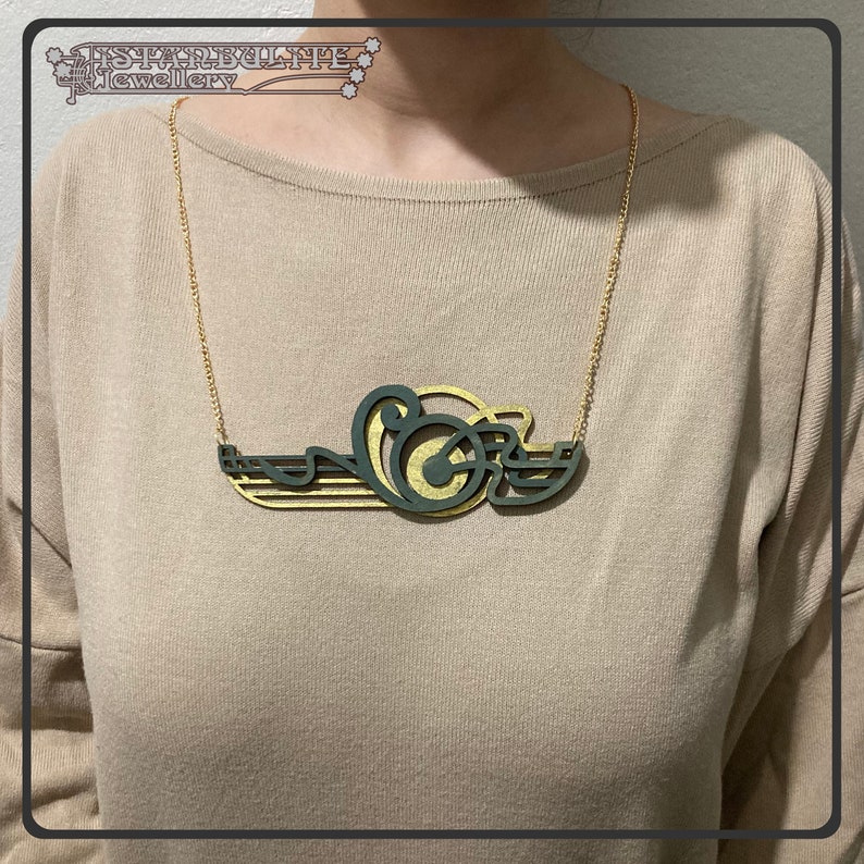 Building Ornament Plywood Necklace. Laser Cut, Acrylic Handmade ...