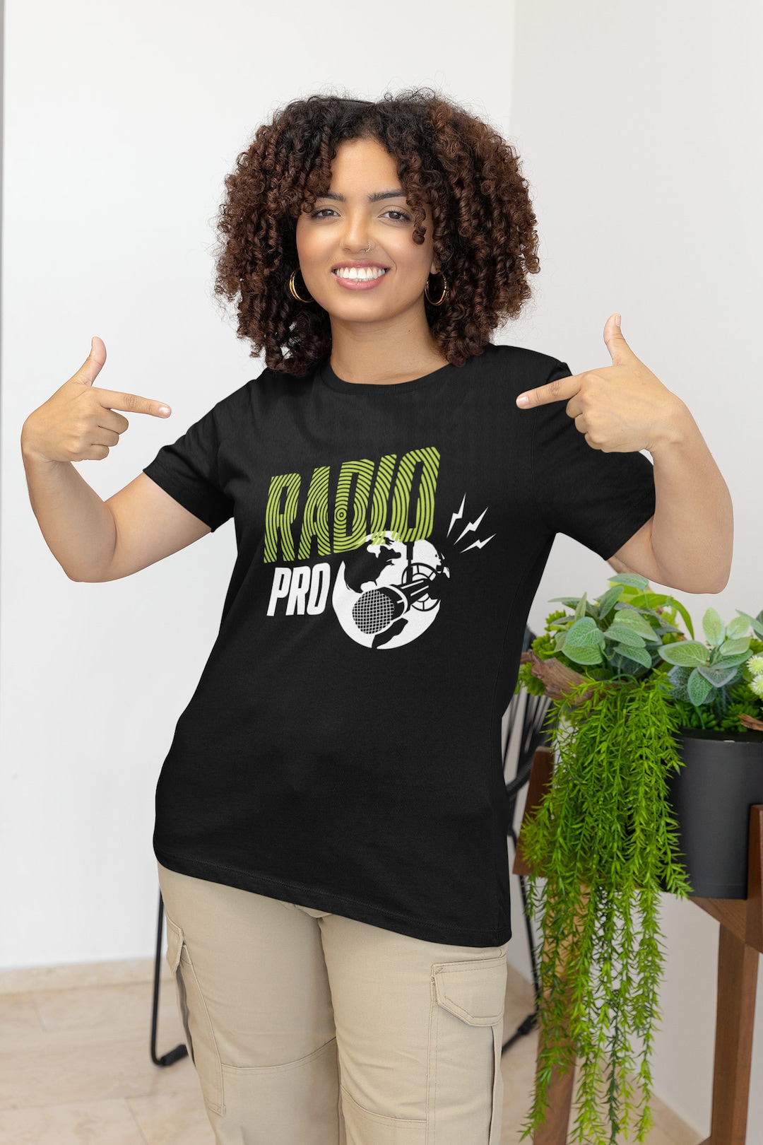 Radio Pro, T-shirt, Radio Station, Yellow Logo, Music Industry, DJ ...