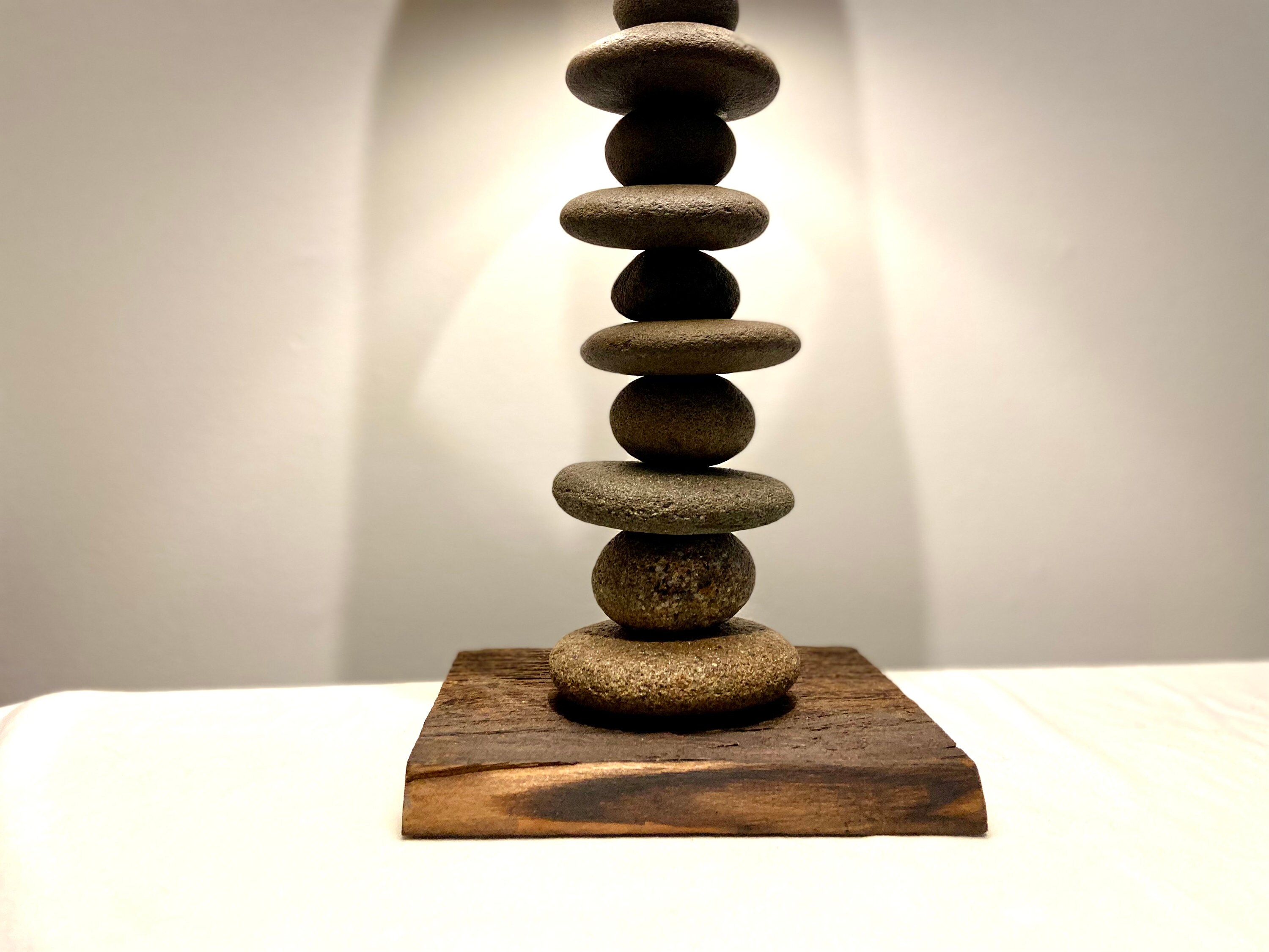 River Stone Lamp, - Etsy