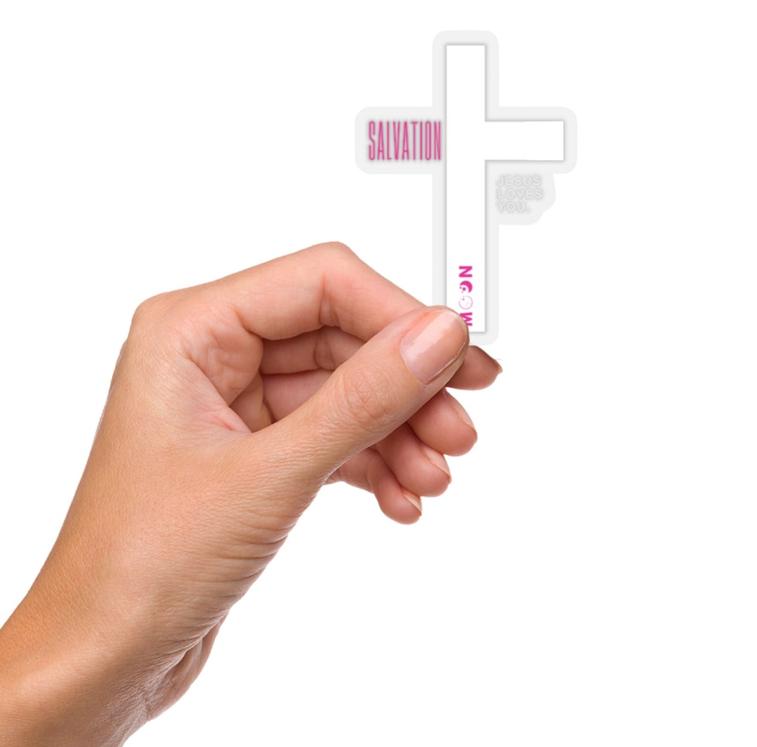 Jesus Cross Sticker, Jesus Loves You, Christian Gift, Salvation, Cross ...