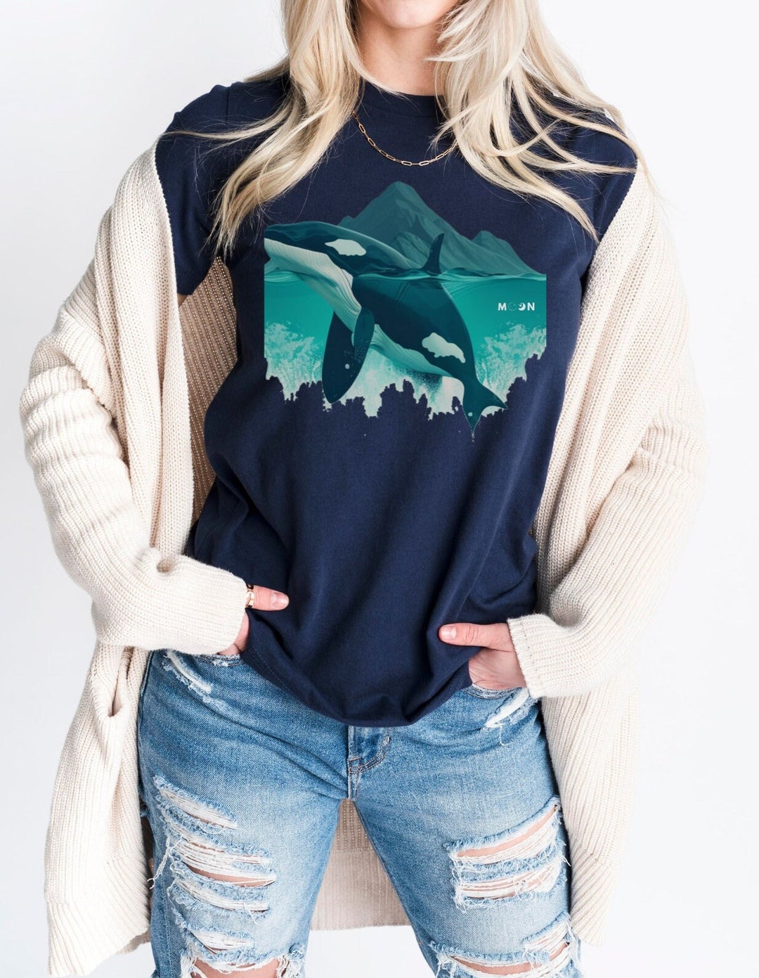 Whale Shirt, Animal Shirt, Whale Nature Ocean Animal Lovers Tee, Whale ...