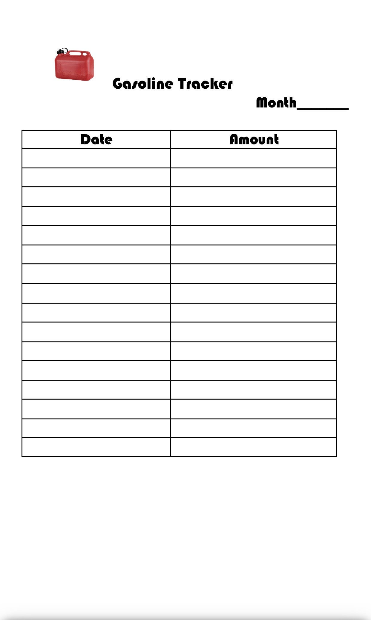 Gasoline Tracker - Etsy