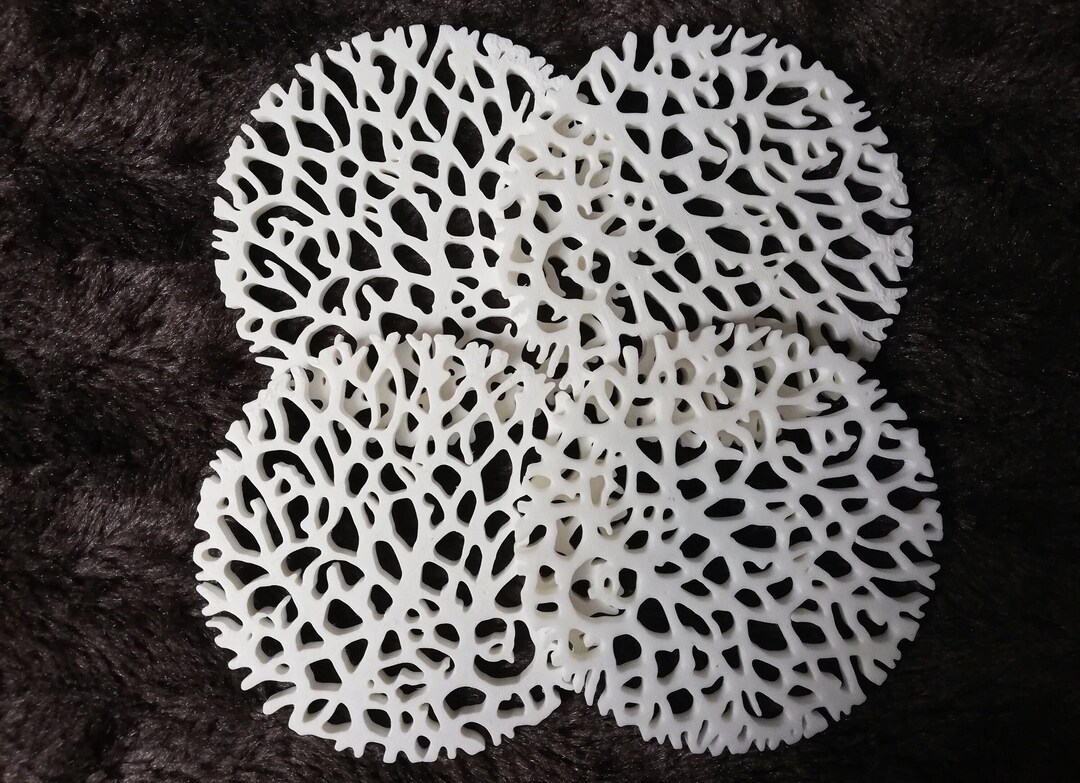 Coral Coasters Set of 4 6 Different Colors Unique Coaster Set ...