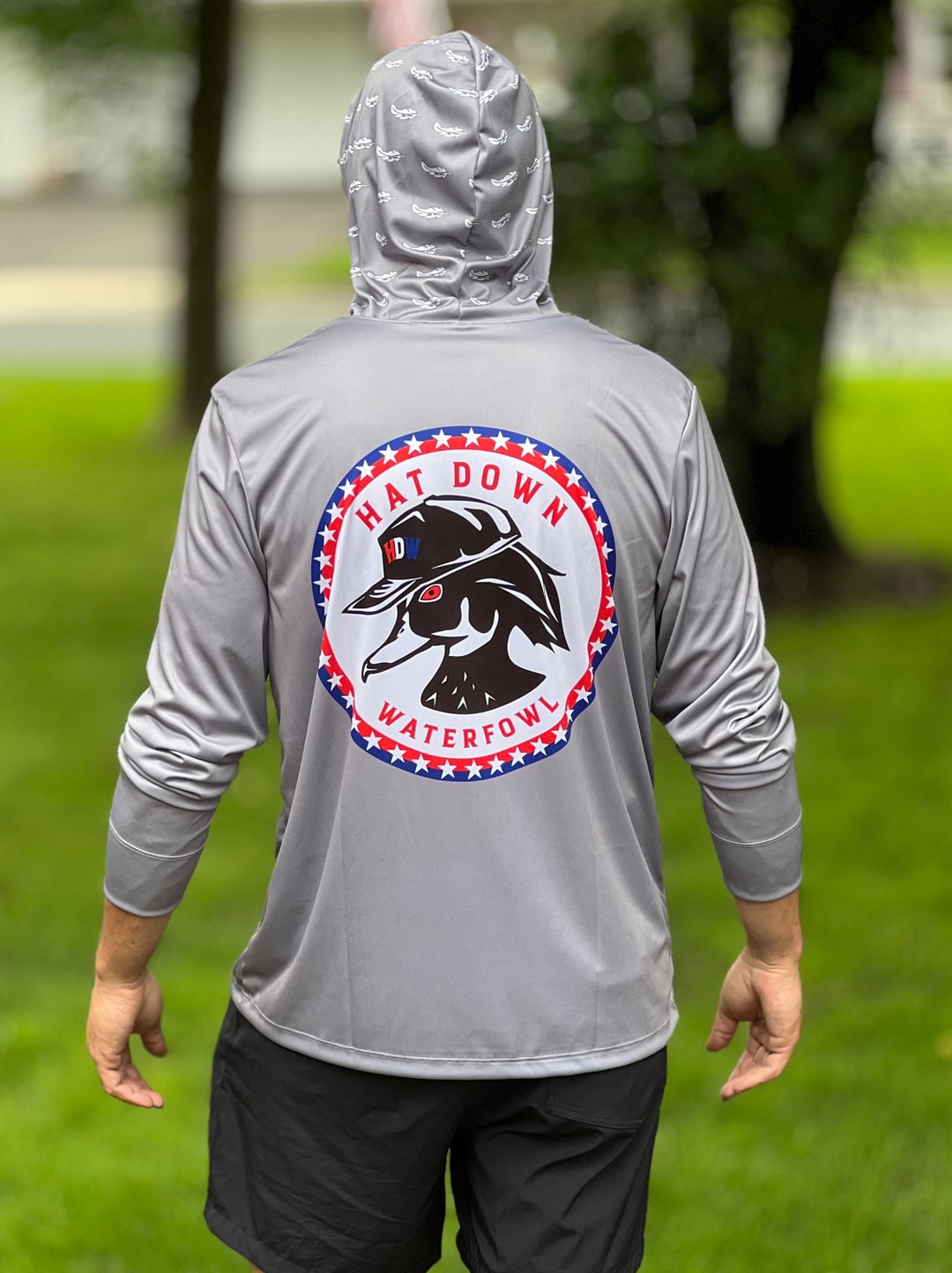 Patriotic Performance Hoody - Wood Duck Logo - Sun Protection UPF 50 ...