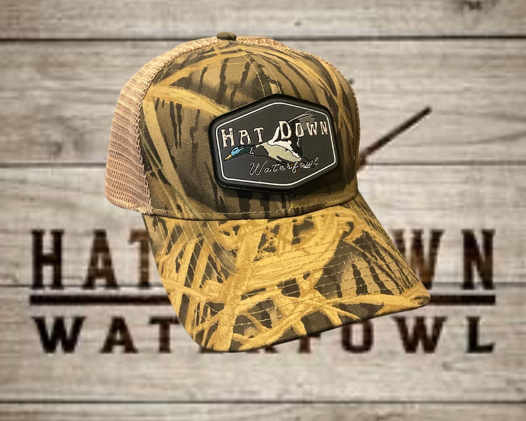 Hat Down Waterfowl PVC Patch Hat Mallard Design Mossy Oak Shadow Grass ...