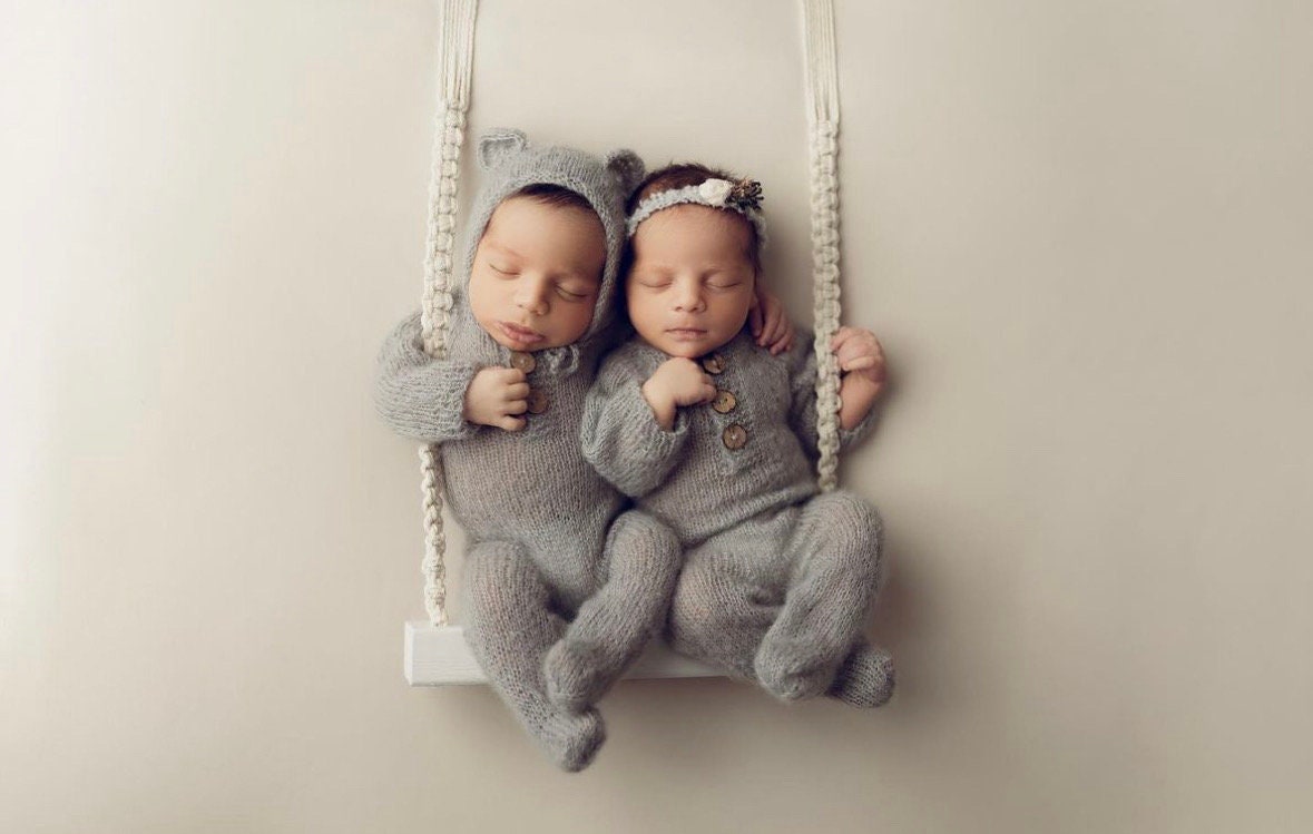 Twin Macrame Newborn Swing Prop - Etsy