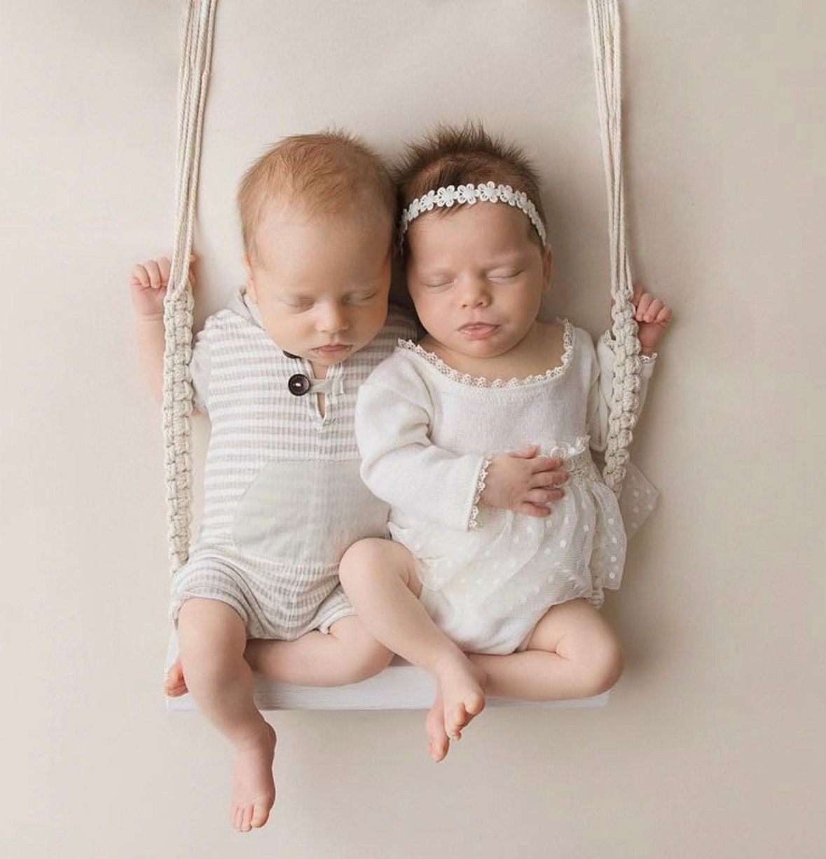 Twin Macrame Newborn Swing Prop - Etsy