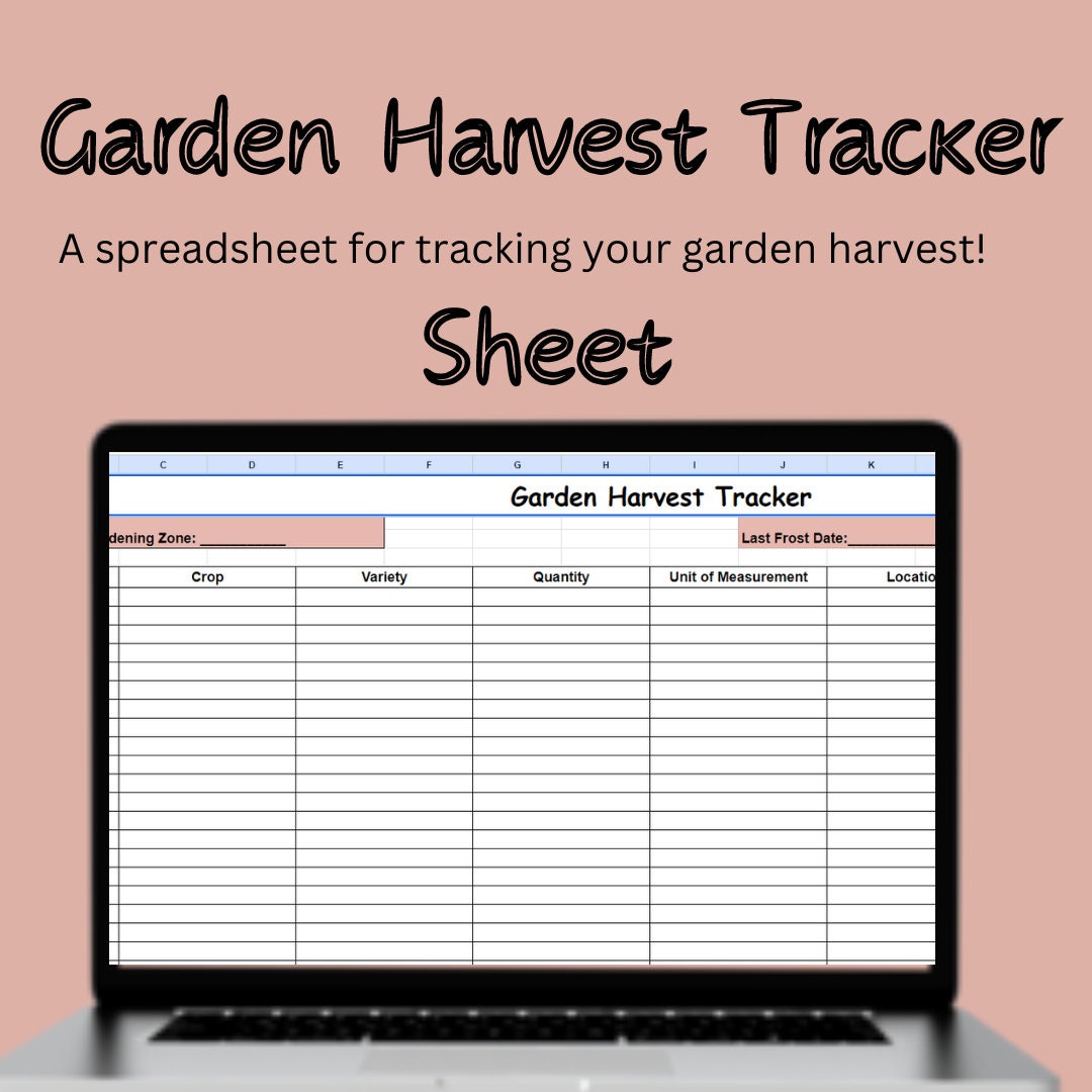 Simple Editable Garden Harvest Tracker Single Spreadsheet - Etsy