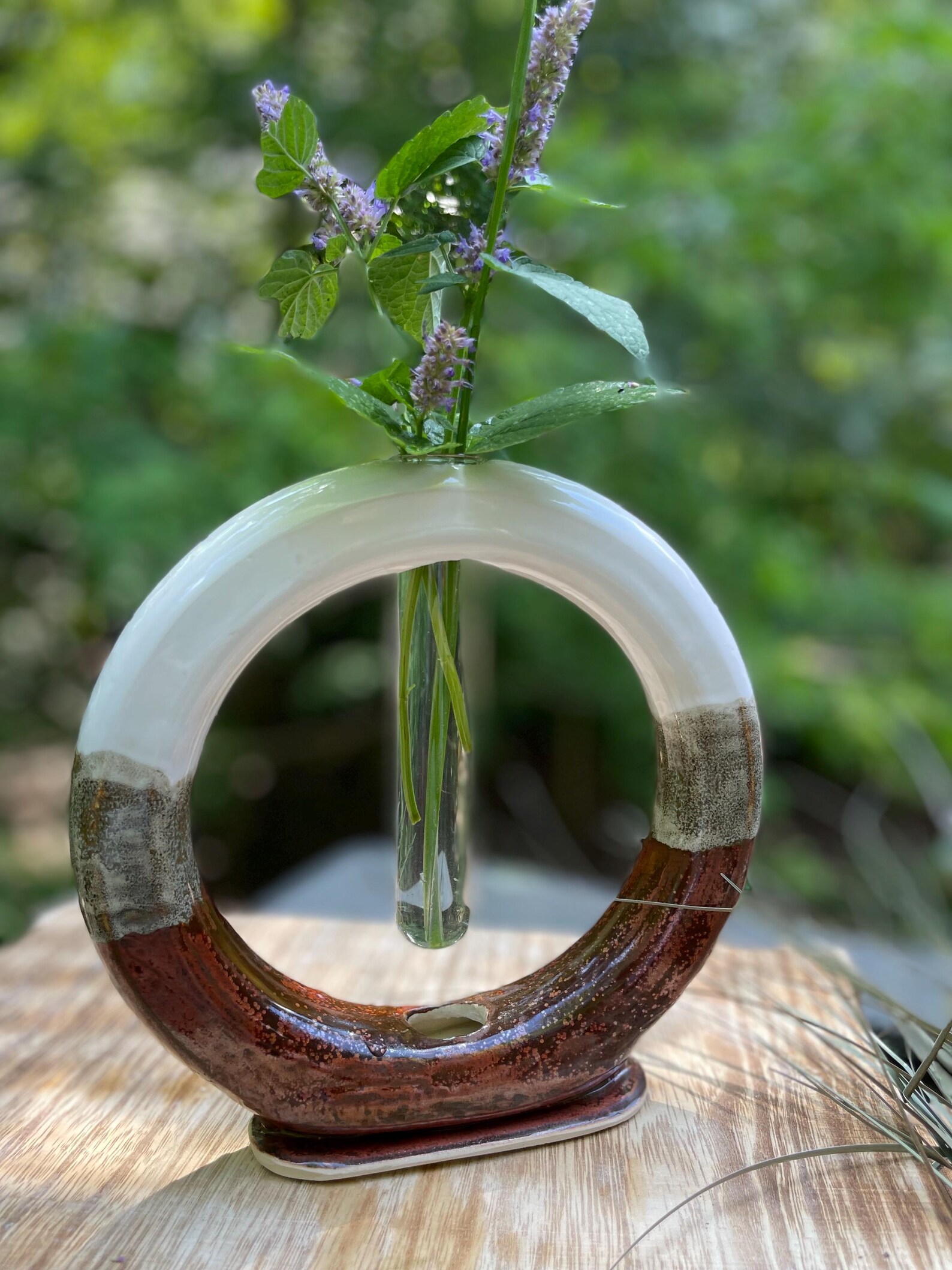 Ring Vase, Donut Vase, Torus, Handmade Pottery, Wheel Thrown Pottery ...
